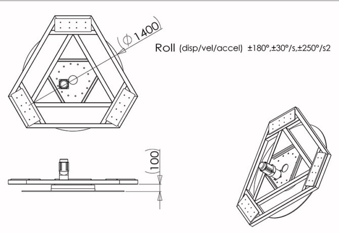 6DOF With Rotation Plate Motion Platform Kits 6D-03 - PT Actuator