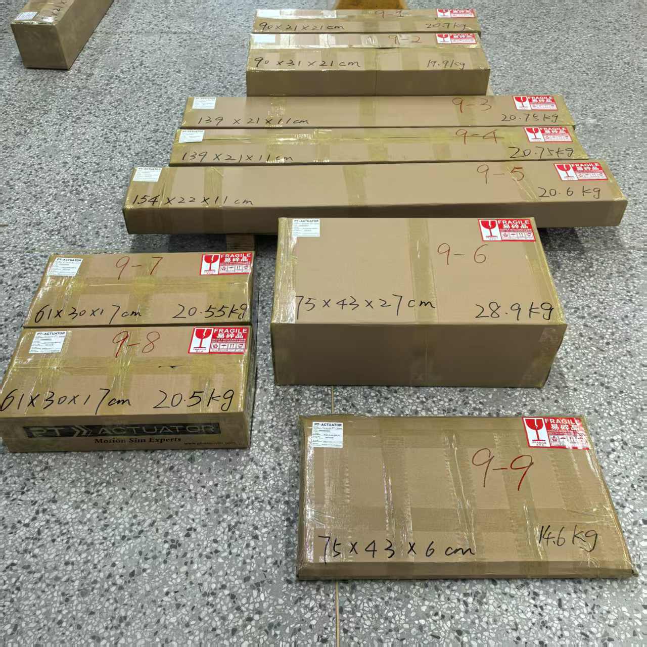 A set of Motion Dragon 6DOF GT were sent to the Canada - PT Actuator